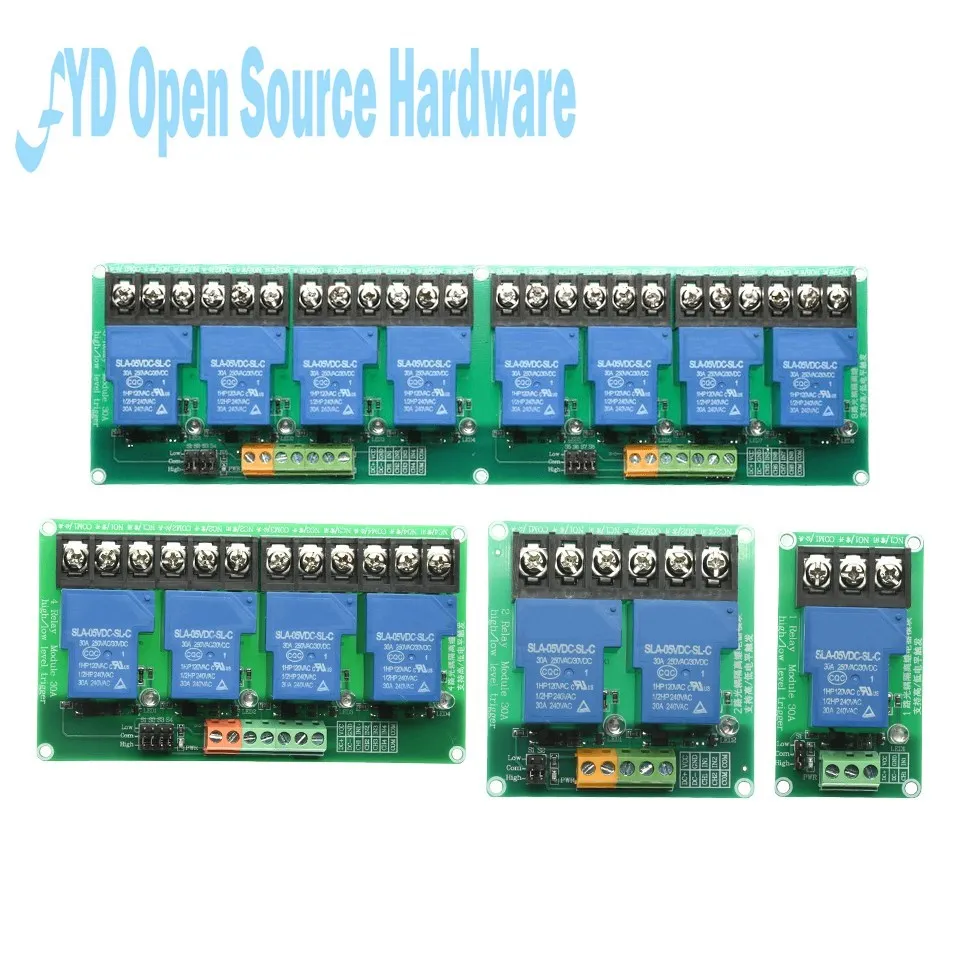 1-2-4-8-Channel-Relay-Module-30A-With-Optocoupler-Isolation-5V-12V-24V ...