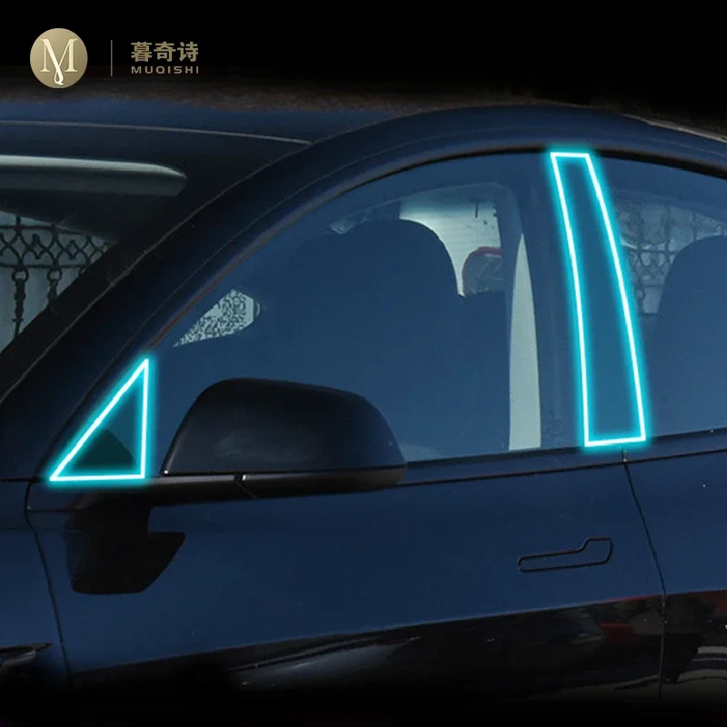 For-Tesla-Model-3-Y-2020-2023-Car-Exterior-protection-B-C-Window-pillar ...