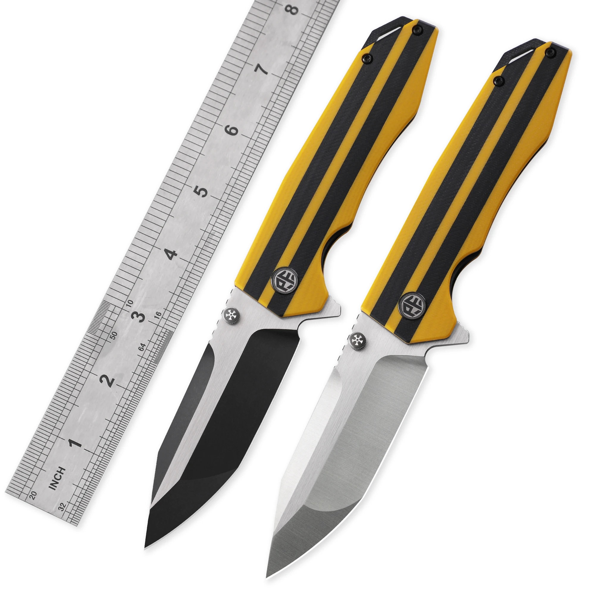 Petrified-Fish-PFP08-G10-Handle-K110-Satin-Stonewashed-Blade-Coltello ...