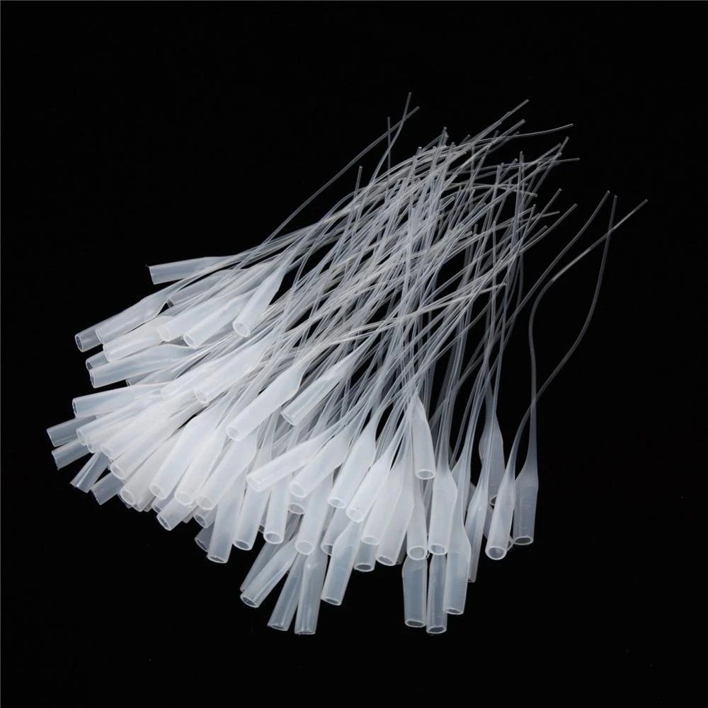 100Pcs Glue Micro-Tips Plastic Glue Bottle Tips Glue Extender Precision ...
