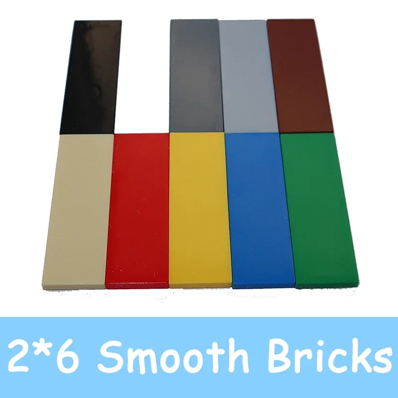 30PCS MOC Assemble Particles 69729 Size 2x6 Bricks Flat Tile Smooth 2*6 ...