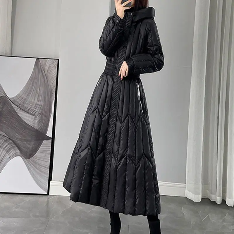 2024 Winter New Fashion Solid Color Long Coat Femen's Casual Loose ...