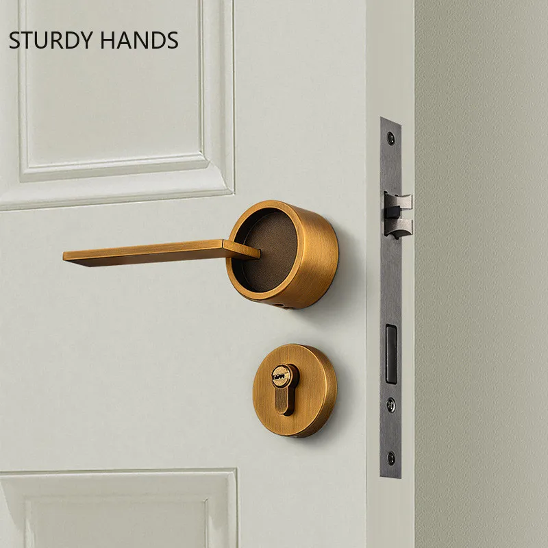 WSHYUFEI Zinc Alloy Door Locks Bedroom Nordic Style Interior Door ...