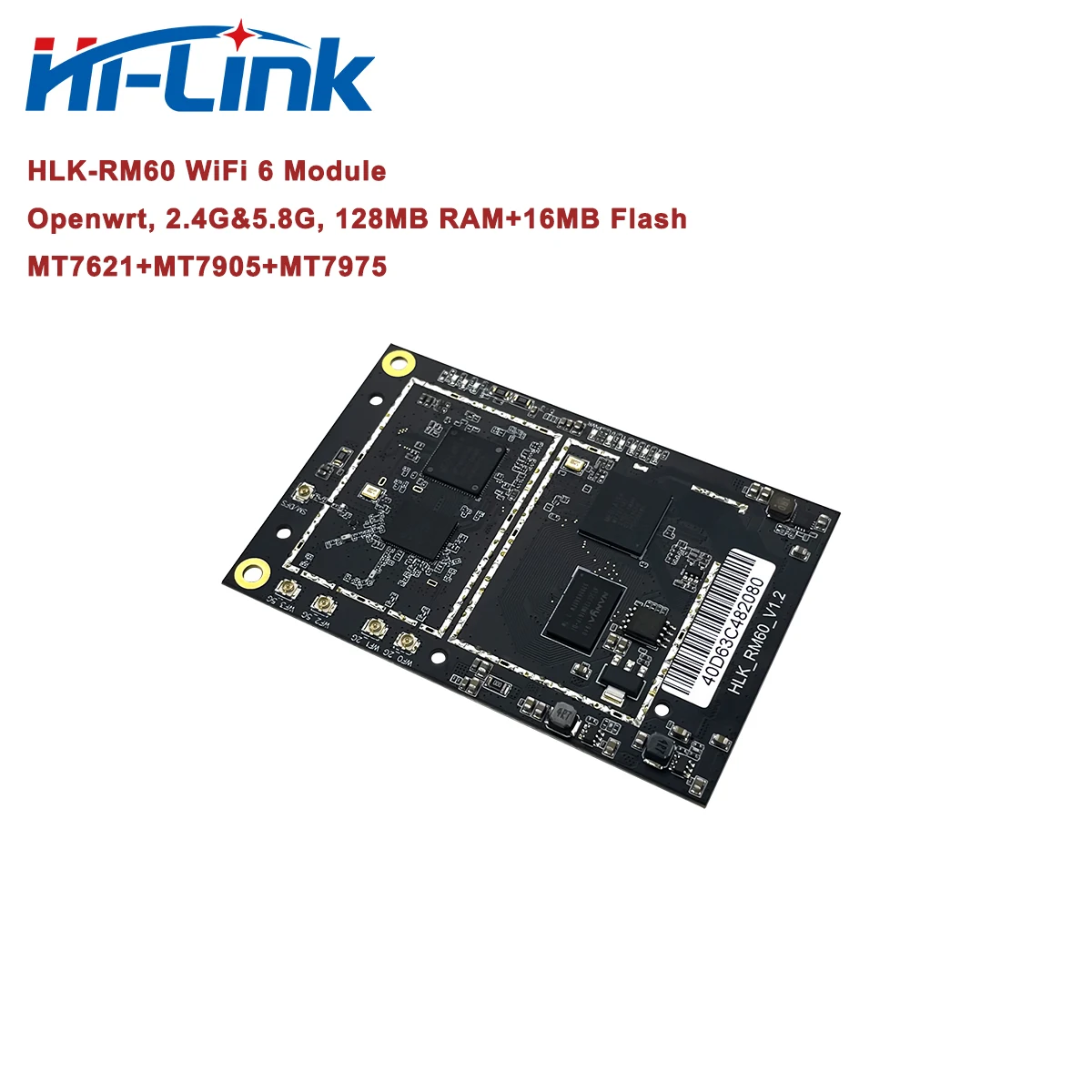 New Mt7621an+mt7905 Hlk-rm60 Wifi 6 Module With 2.4g 5.8g - Automation ...