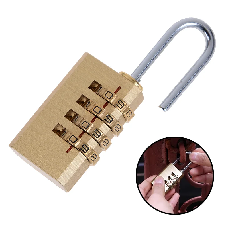 1pc-Brass-Mini-4-Digits-Number-Password-Code-Lock-Combination-Padlock ...