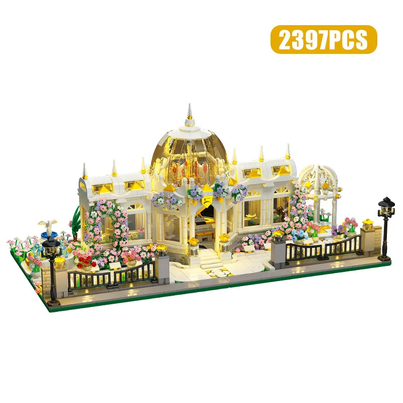 Creative-Street-View-Garden-Square-With-Lights-Model-Building-Blocks ...