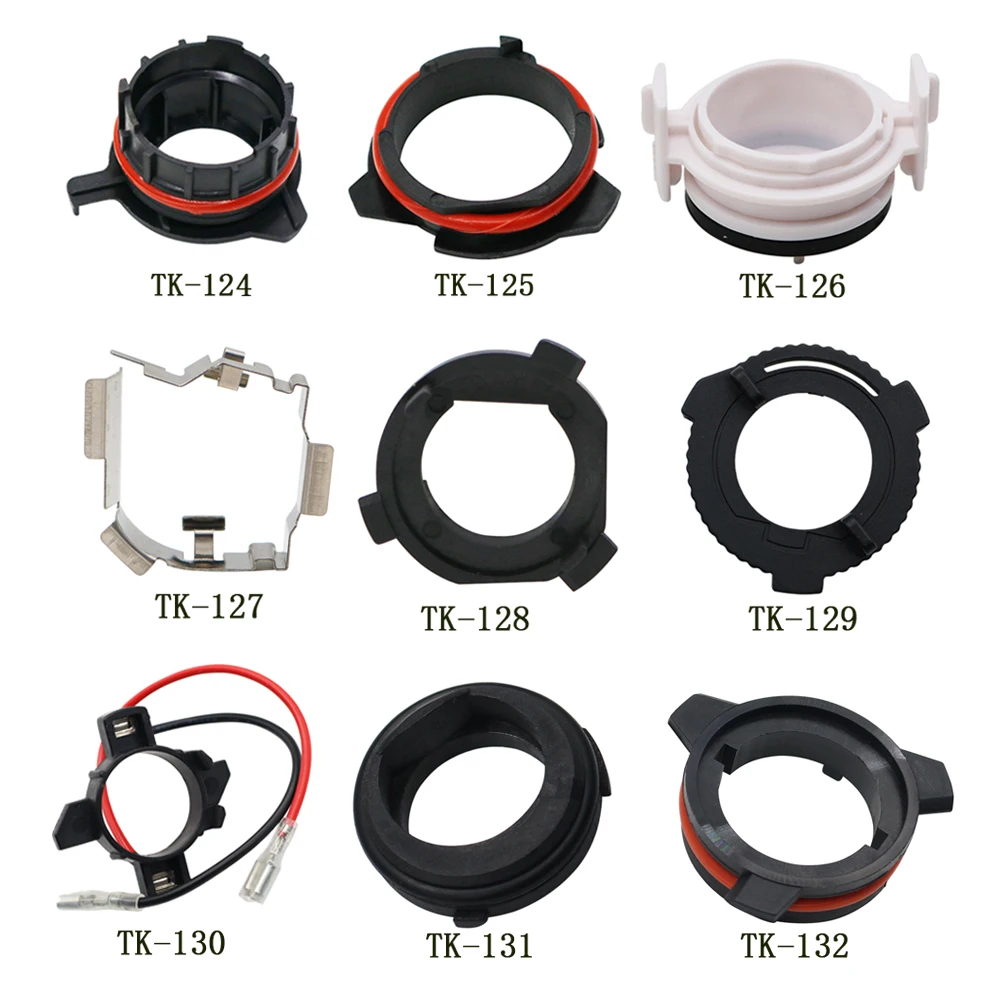2PCS H7 H1 D2 LED Car Headlight Bulb Base Holder Adapter Socket for VM ...