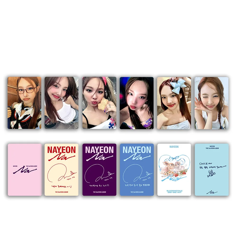 6Pcs-Set-KPOP-Twice-NAYEON-Solo-Album-Photo-Card-ABCD-Double-Sided ...