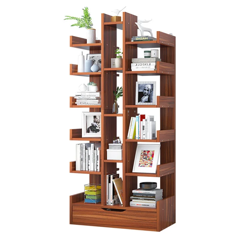 Bookshelf-Floor-Bookcase-Desk-Storage-Rack-Simple-Living-Room-Office ...