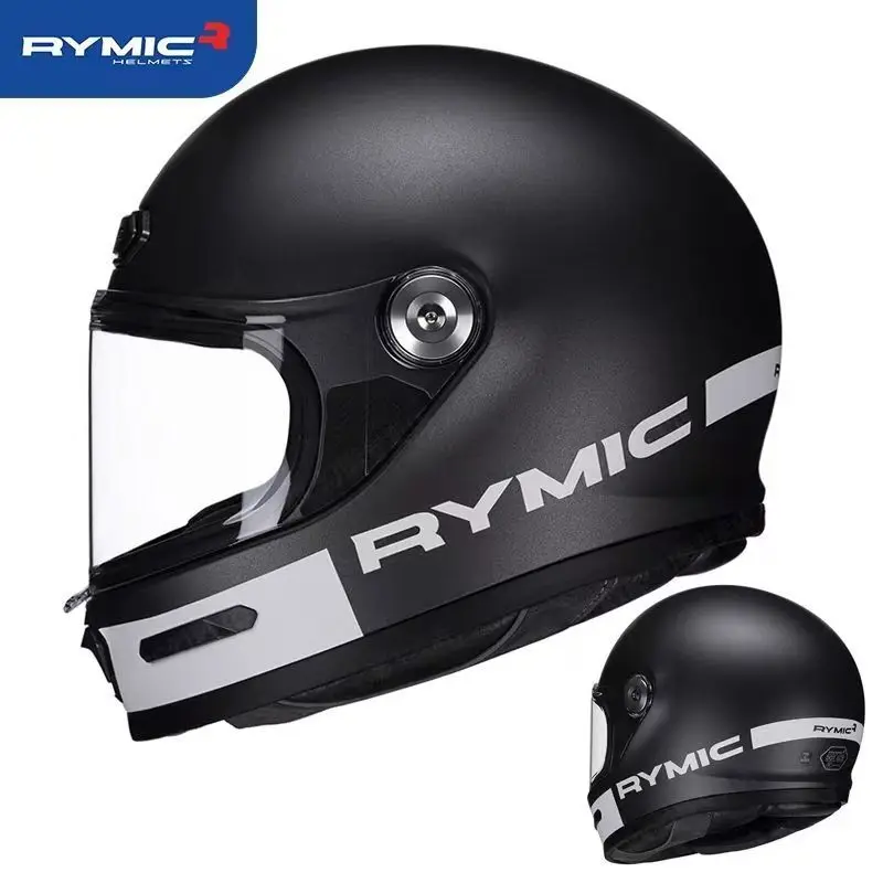 Casco de motocicleta retro con certificación DOT ECE de RYMIC, casco ...