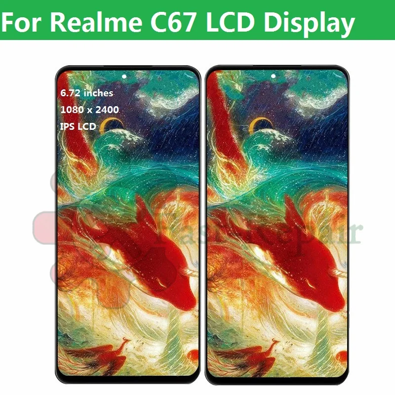 6-72-Inch-Black-For-Realme-C67-4G-lcd-C67-5G-RMX3782-lcd-RMX3890-LCD ...