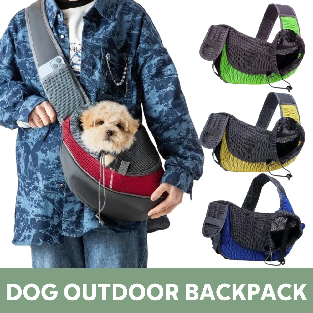 Dog Backpack Travel Portable Breathable Mesh Travel Crossbody Bag ...