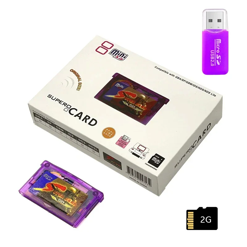Supercard-Card-Mini-SD-Card-Adapter-For-GB-GBA-SP-GBM-IDS-NDS-NDSL-GBA ...