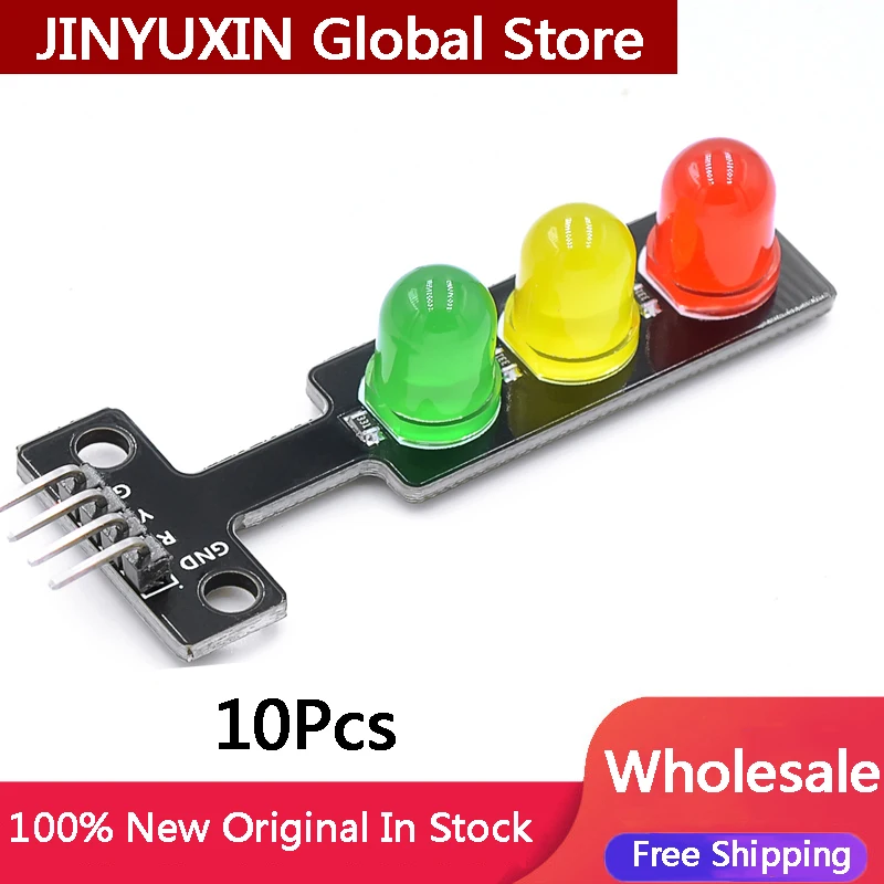 10Pcs Led Traffic Light Module 5V digital signal output Traffic light ...
