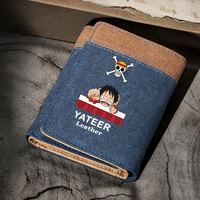 Anime Wallet For Kids Anime ONE PIECE Monkey D Luffy Short Wallet ...