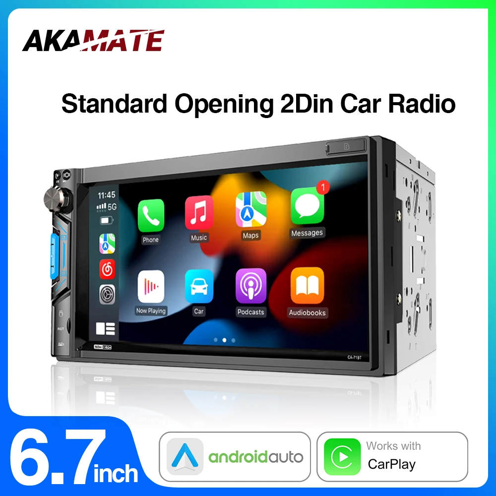 2din-Car-Radio-CarPlay-Android-Auto-Display-Bluetooth-FM-AM-IPS-Screen ...