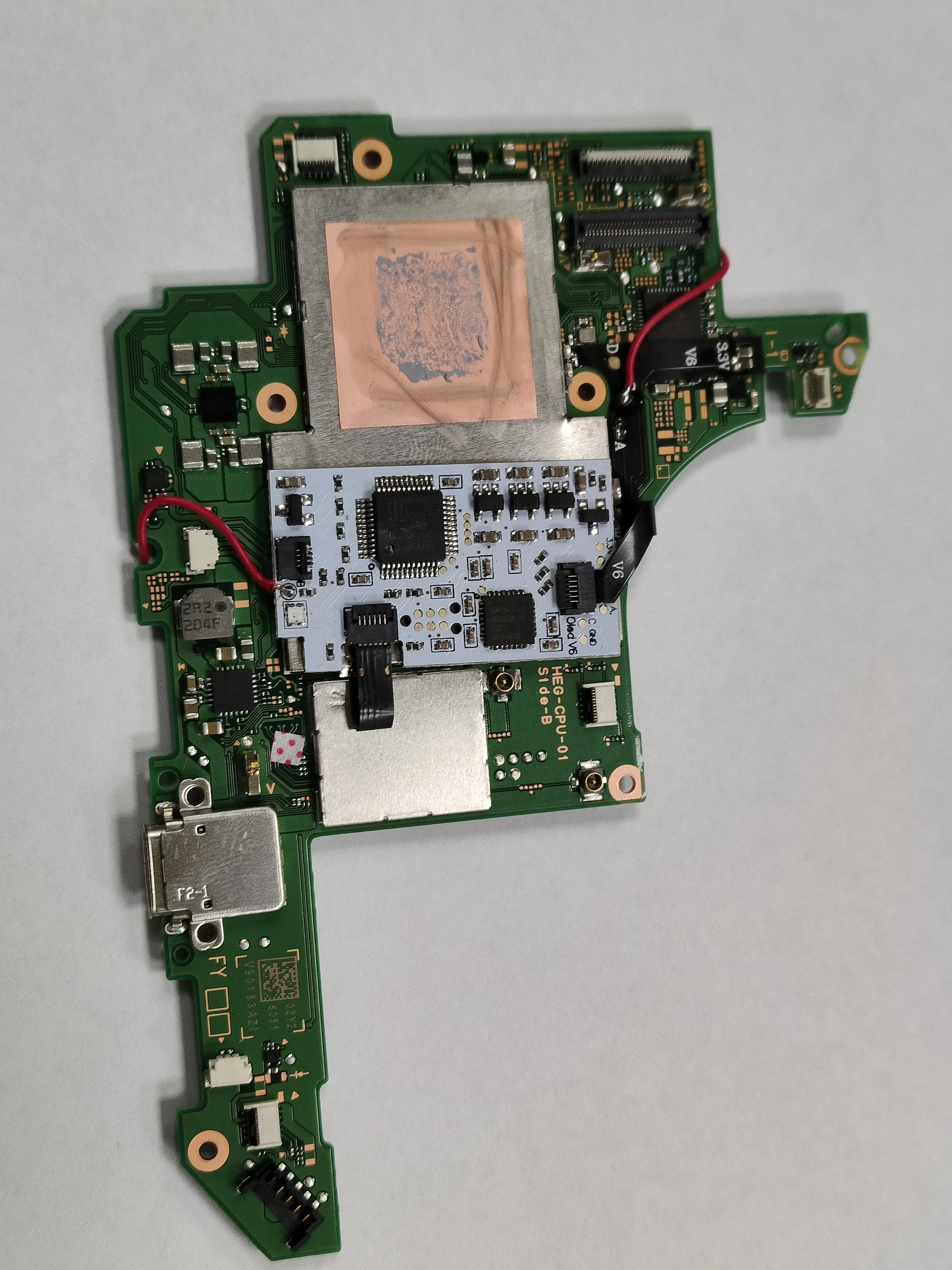 오리지널 마더보드 설치, Hwfly INSTINCT V6 OLED 칩 메인 보드 시스템, PCB 보드 교체, OLED 콘솔용 ...