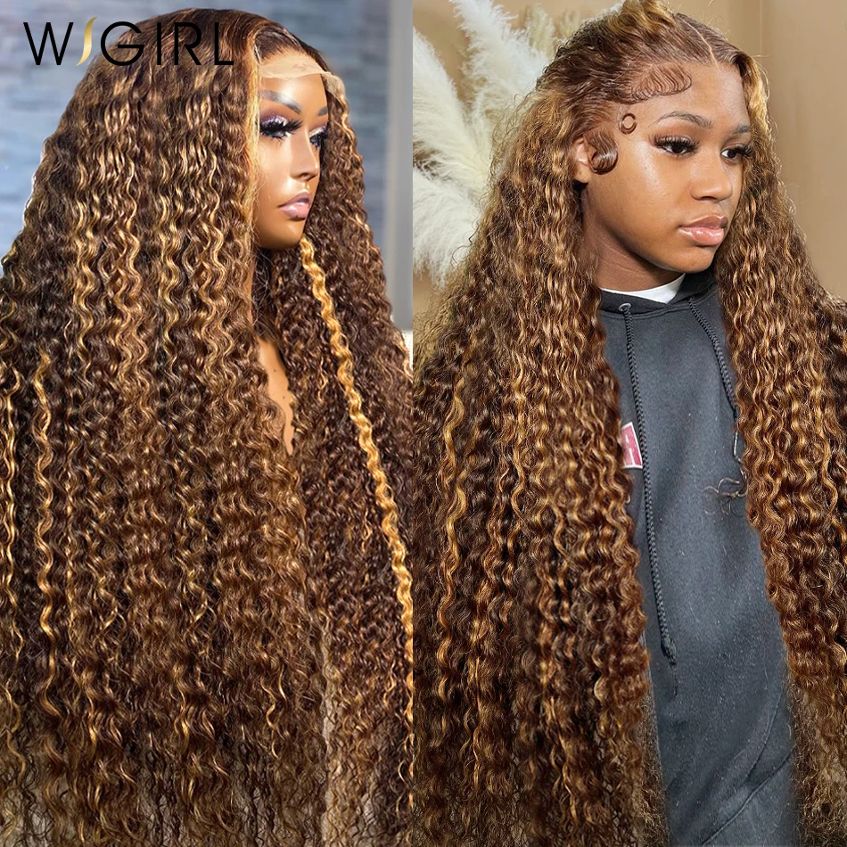 Wigirl-250-32-Inch-Highlight-Ombre-Curly-13x4-Wig-Human-Hair-Lace-Front ...