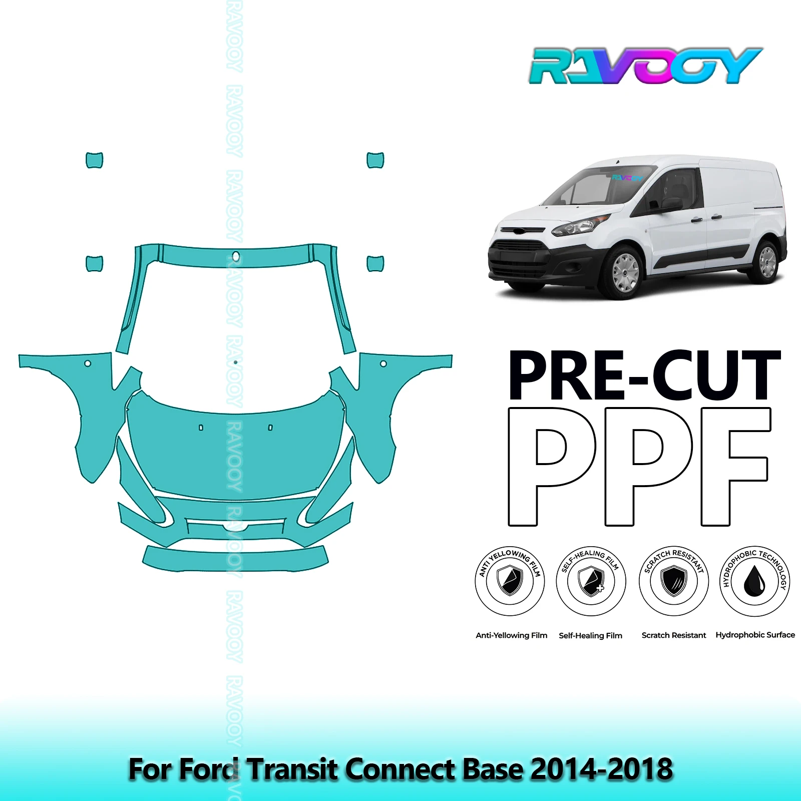 8.5Mil Front Kit Precut Paint Protection Film PPF Clear Bra For Ford ...