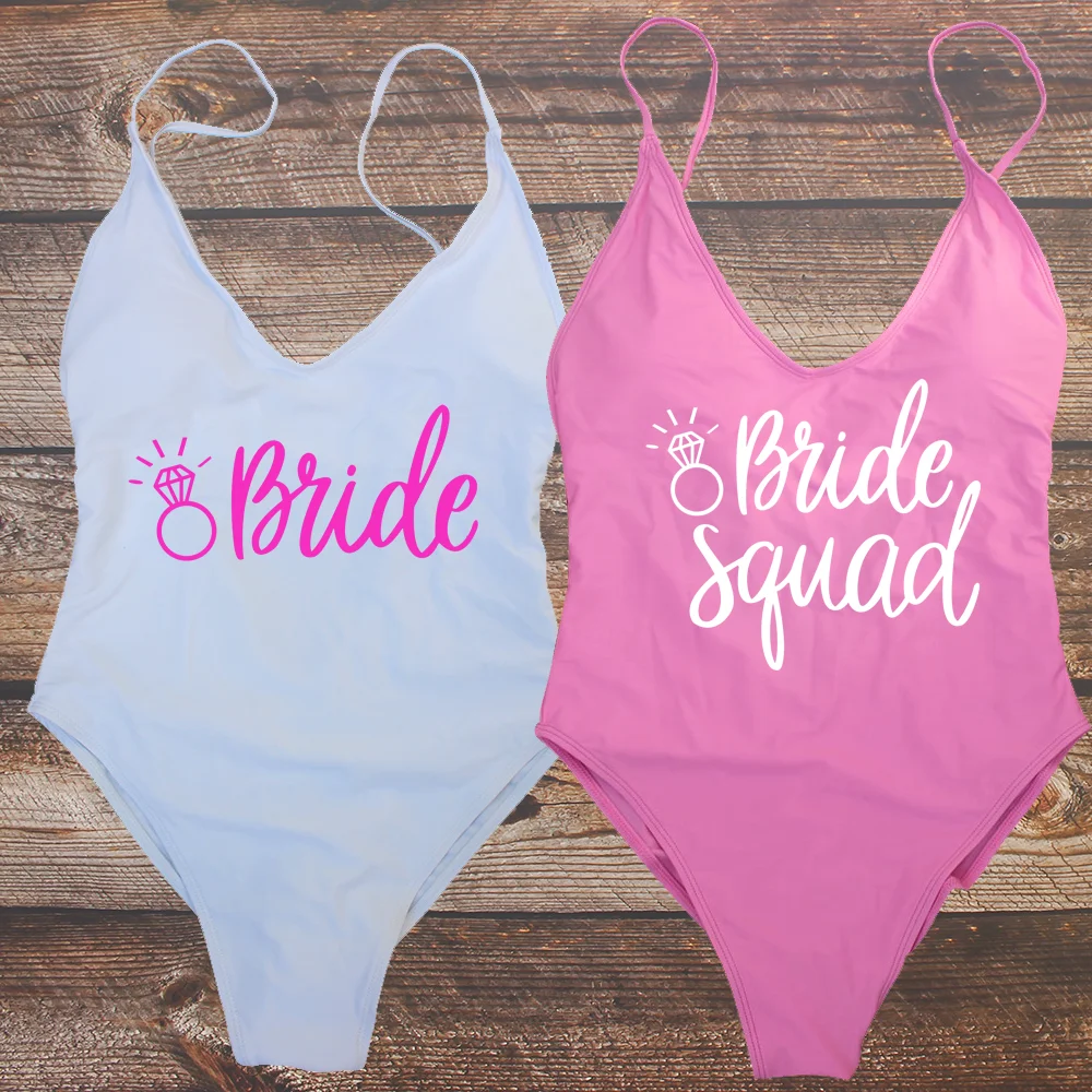 Bridal Party Sexy Paded Swim Suits monokini One Piece Swimsuit Women ...