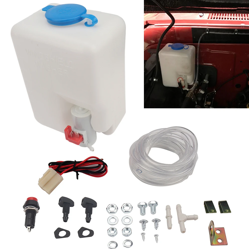 Universal-Car-Windshield-Washer-Bottle-12V-Windscreen-Washer-Pump-Fluid ...