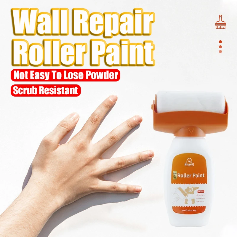 Wall-Repair-Roller-Paint-Antibacterial-Household-White-Water-Based ...