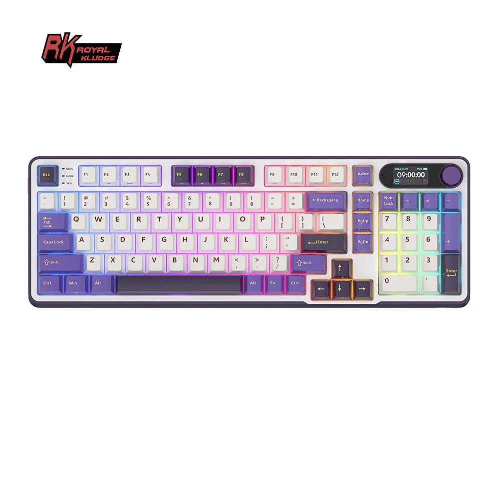 RK-ROYAL-KLUDGE-S98-Wireless-Gamer-Keyboard-Top-Mount-TFT-Screen-Tri ...