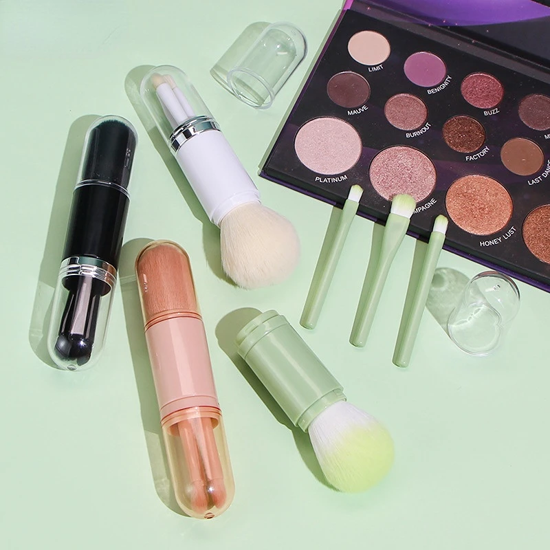 4-In-1-Travel-Portable-Makeup-Brushes-Set-Eyeshadow-Powder-Loose-Brush ...