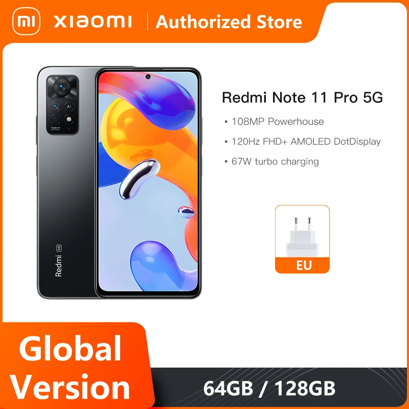 Xiaomi Redmi Note 11 Pro 5G 6GB 64GB Celular 108MP Câmera Snapdragon ...
