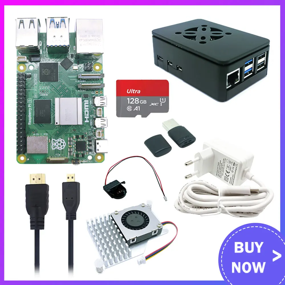 Original-Raspberry-Pi-5-4GB-8GB-RAM-Development-Board-Case-Cooling-Fan ...