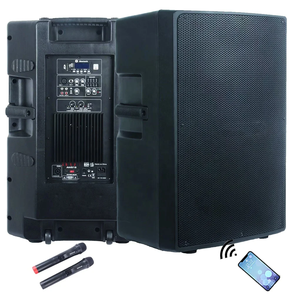 1000W Active18"subwoofer Professional Audio Wireless PA Speaker System ...
