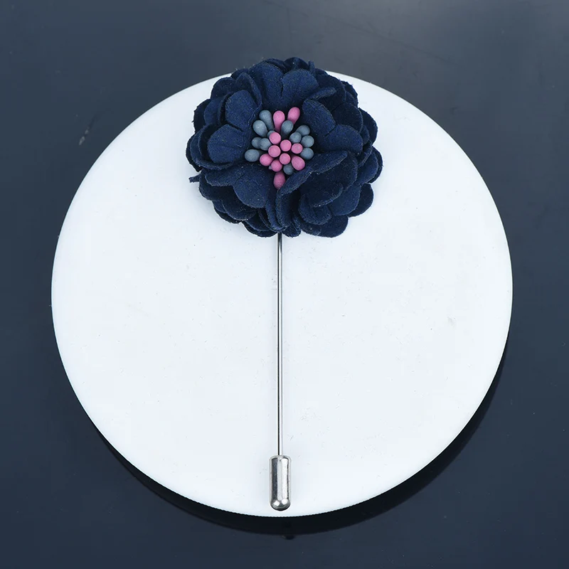 ICEYY Vintage Mixed Fabric Rose Brooches Men Suit Collar Brooch Broche ...