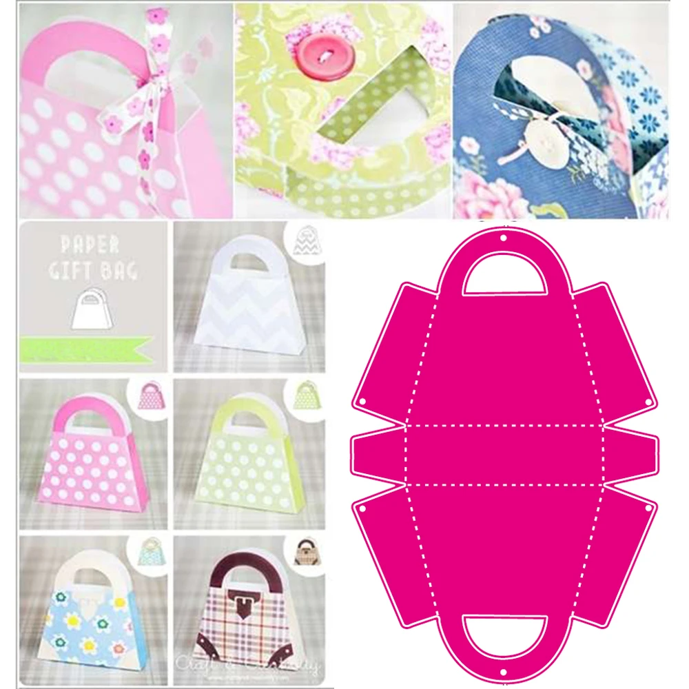 Handbag Metal Cutting Dies Gift Bag Die Cut Stencil Scrapbooking ...