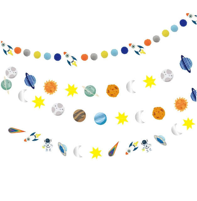 Solar System Border Paper Lined