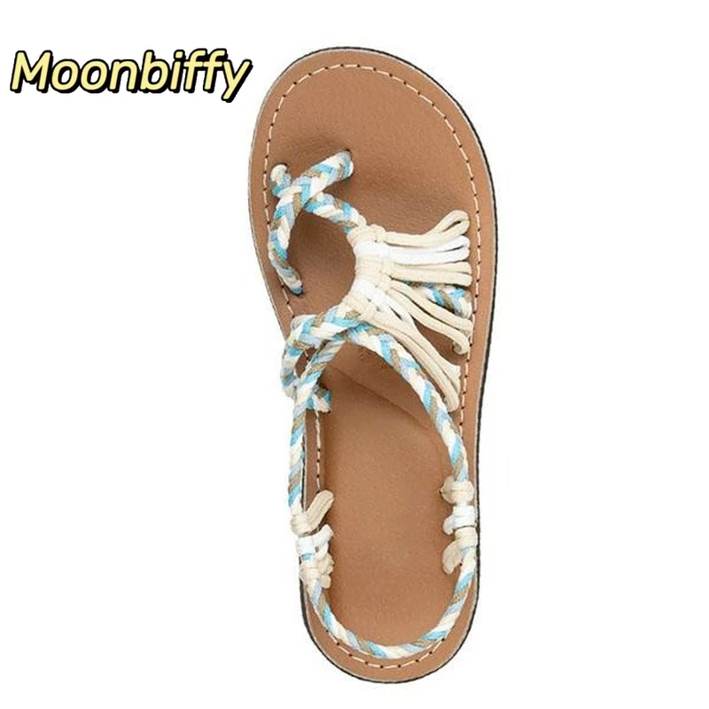 Rope Sandals Comfortable | Womens Summer Sandals Ropes | Roman Sandals ...