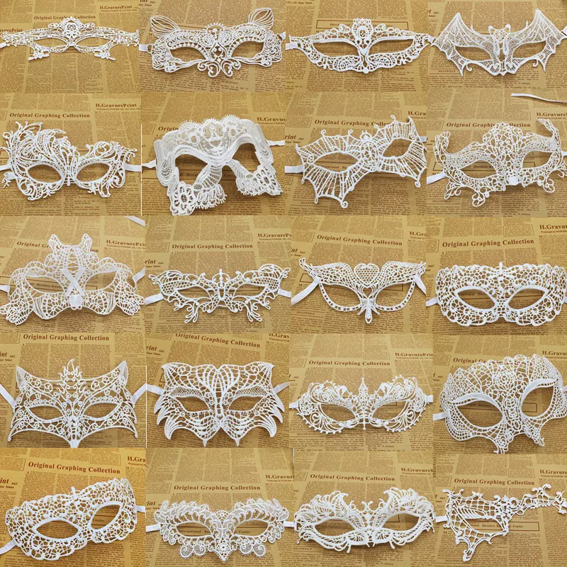 1pcs-Hot-Sale-White-Sexy-Lace-Half-Face-Masks-Various-Styles-Halloween ...