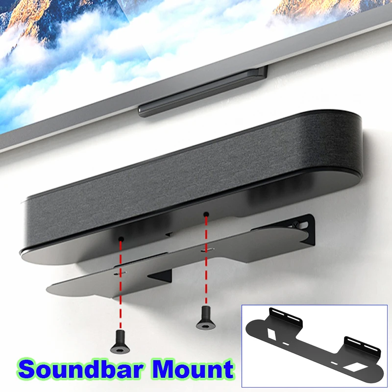 Universal Speaker Bracket Sound Bar Wall Mount Brackets Space Saving ...
