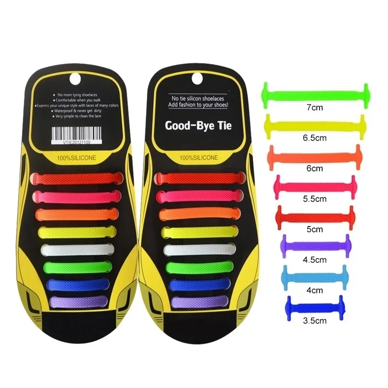 16pcs/lot Running No Tie Shoelaces Elastic Silicone Shoelaces Elastic ...