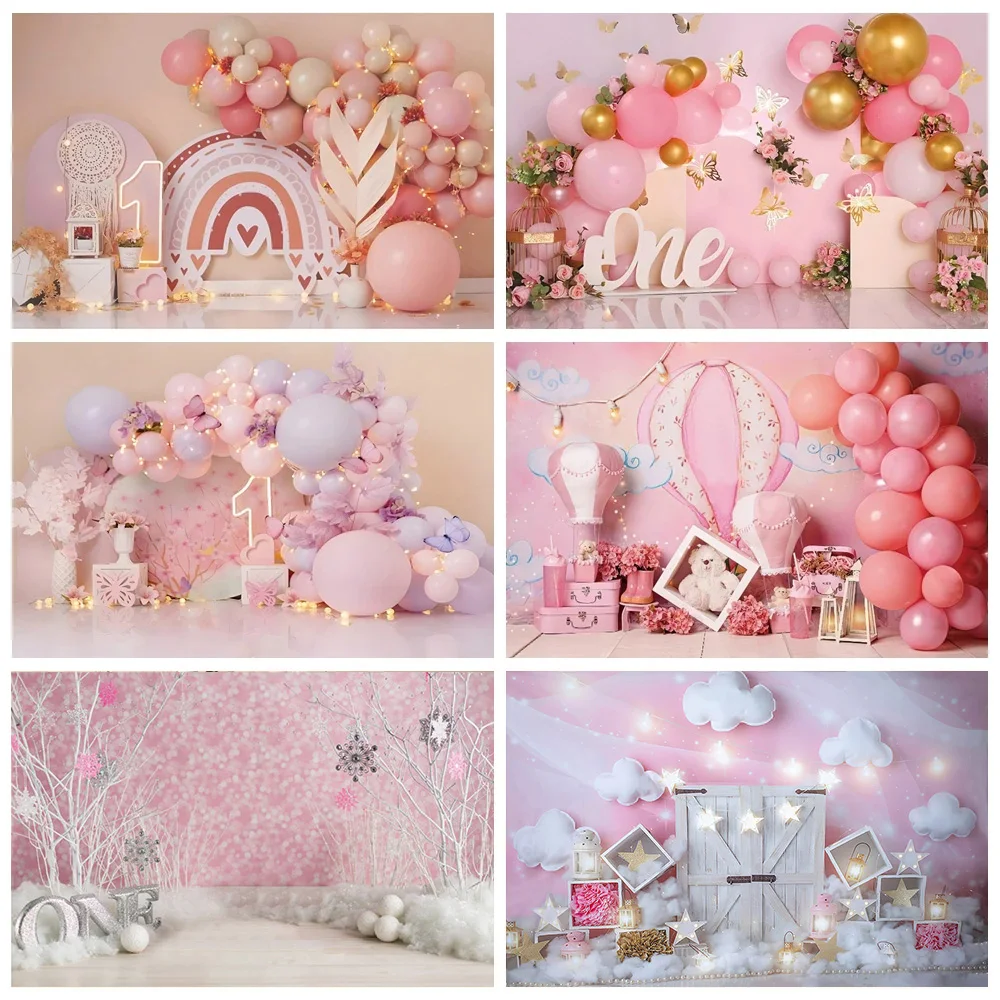 Newborn Baby 1th Birthday Party Decor Backdrops Girl Boy Baby Shower ...