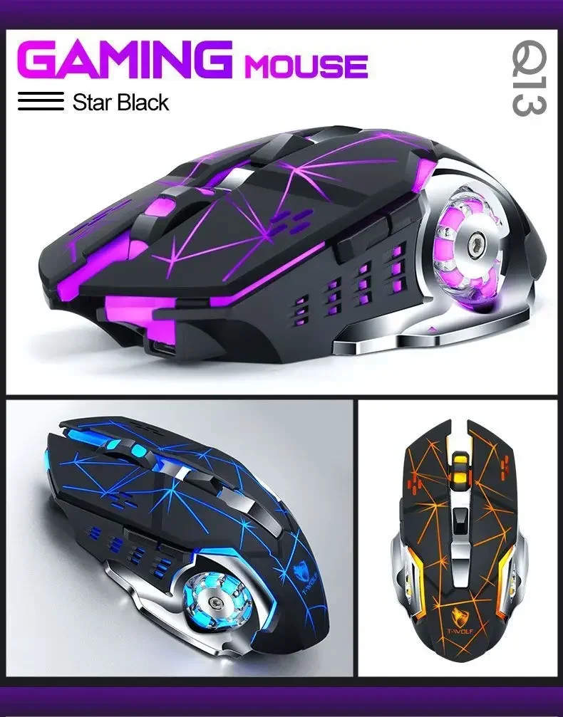 T-WOLF-Gaming-Mouse-Q13-Rechargeable-Wireless-Mouse-Bluetooth-Dual-Mode ...