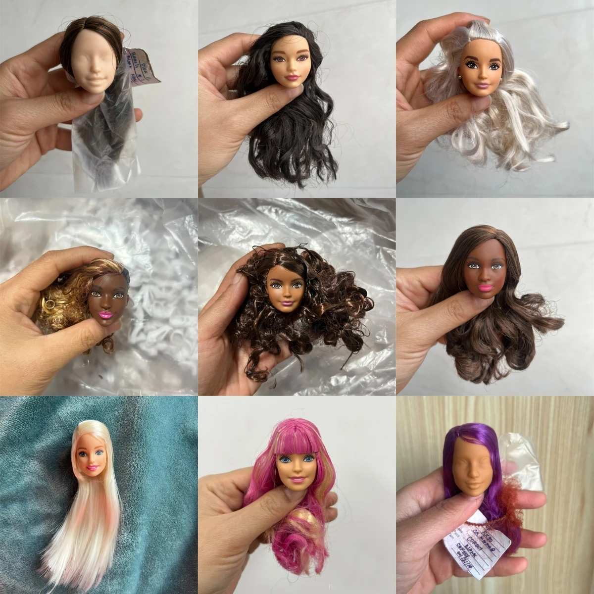 Default-Defects-1-6-Scale-Multiple-Skin-Tones-Long-Hair-Doll-Head-Fit ...