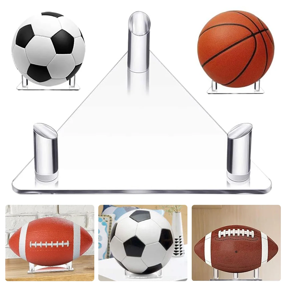 Acrylic Triangle Basketball Stand Wear-Resistant Sports Ball Clear ...