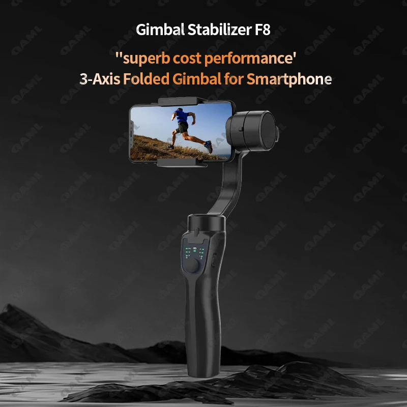 F8 Handheld 3-Axis Gimbal Phone Holder Anti Shake Video Record ...
