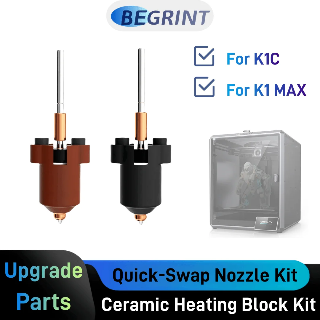 For-Creality-K1C-K1-MAX-Ceramic-Heating-Block-Kit-Quick-Swap-Nozzle-Kit ...