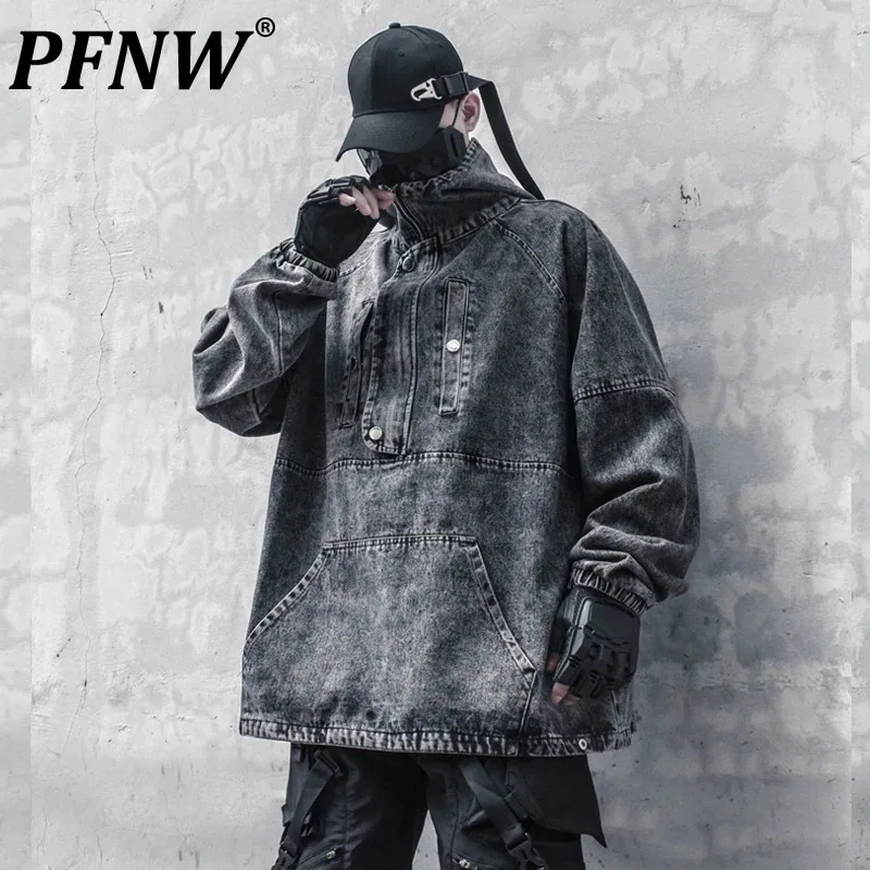 PFNW-Men-s-Niche-Design-Denim-Hoodies-Retro-Worn-out-Washed-Darkwear ...