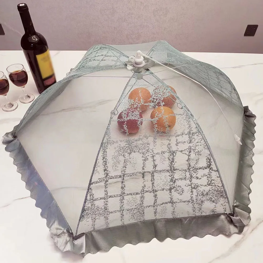 Foldable-Mesh-Food-Cover-Fly-Anti-Mosquito-Pop-Up-Food-Cover-Umbrell-Vegetable-Fruit-Picnic-Food ...