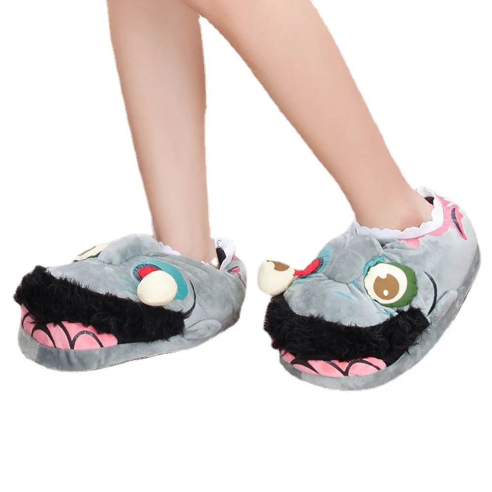 Halloween Zombie Big Mouth Funny Thickened Cloth Bottom Non-Slip Bottom ...