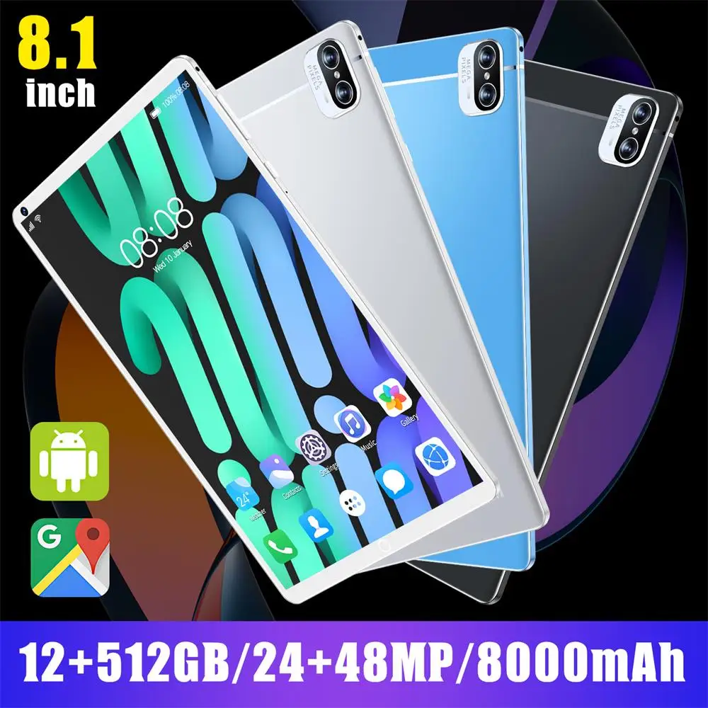 X5 Tablet Pc 8.1 Inches Ips Display Screen Ram-12g/rom-512g 24mp+48mp ...