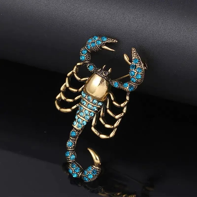 Retro-Colorful-Crystal-Zircon-Scorpions-Brooch-Pin-for-Men-Boys ...