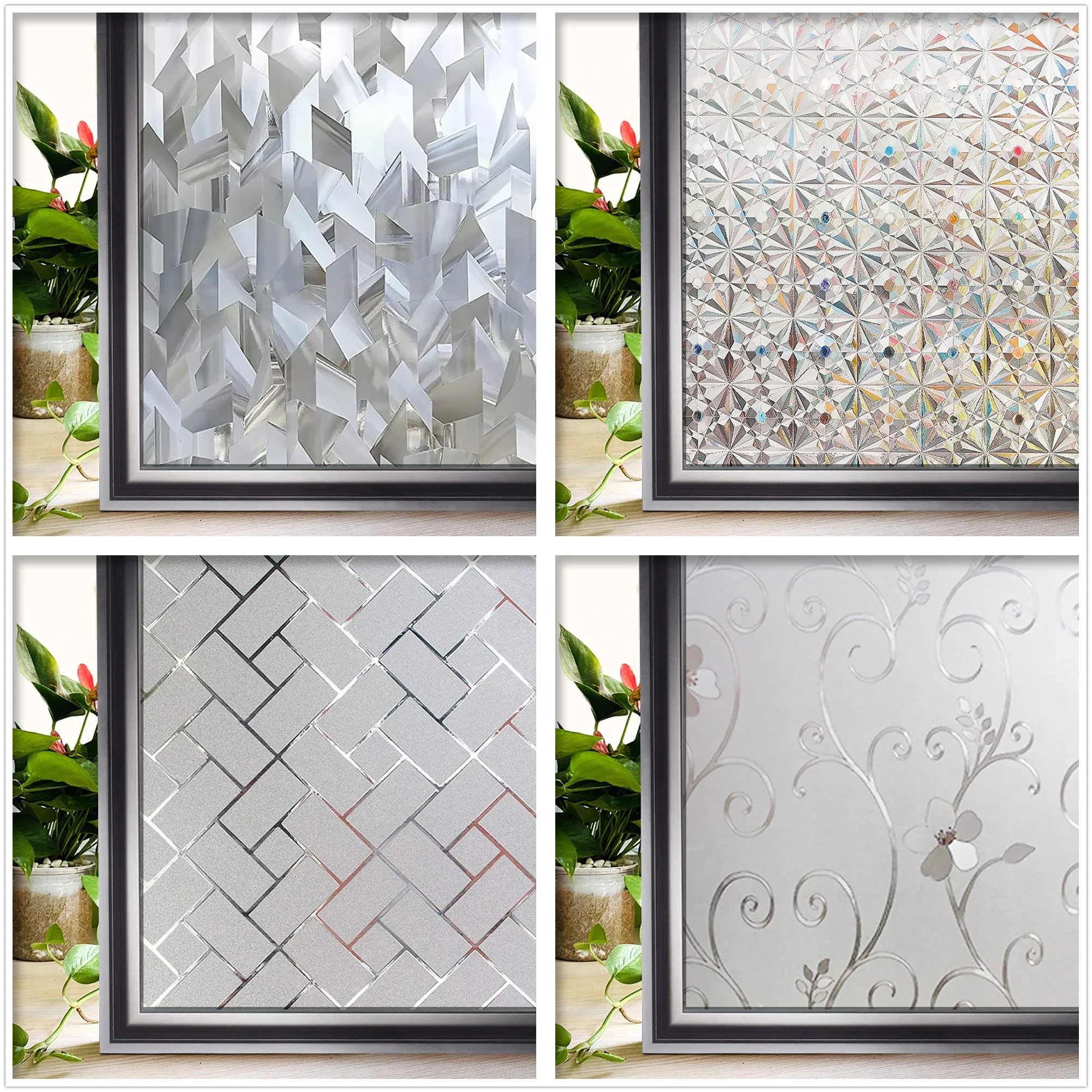 Matte-Window-Film-Privacy-Self-Adhesive-Static-Cling-3D-Stained-Glass ...